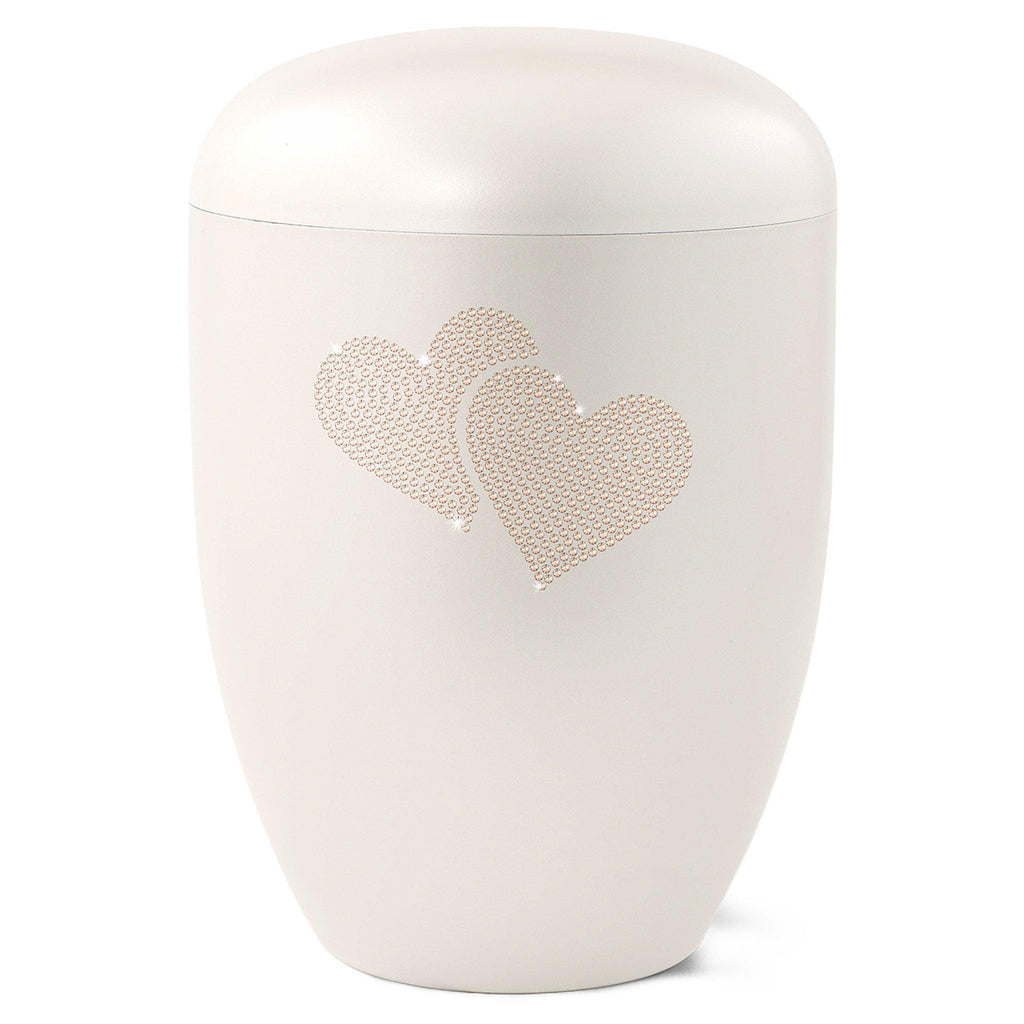 Crystal Duo Hearts Biodegradable Cremation Ashes Urn – Urns UK