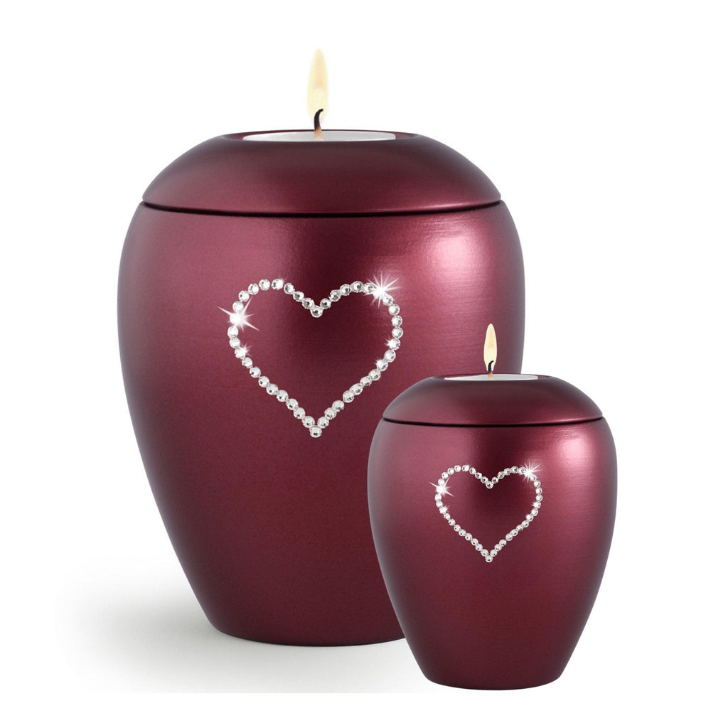 Ventnor Crystal Heart Candle Cremation Ashes Urn – Urns UK
